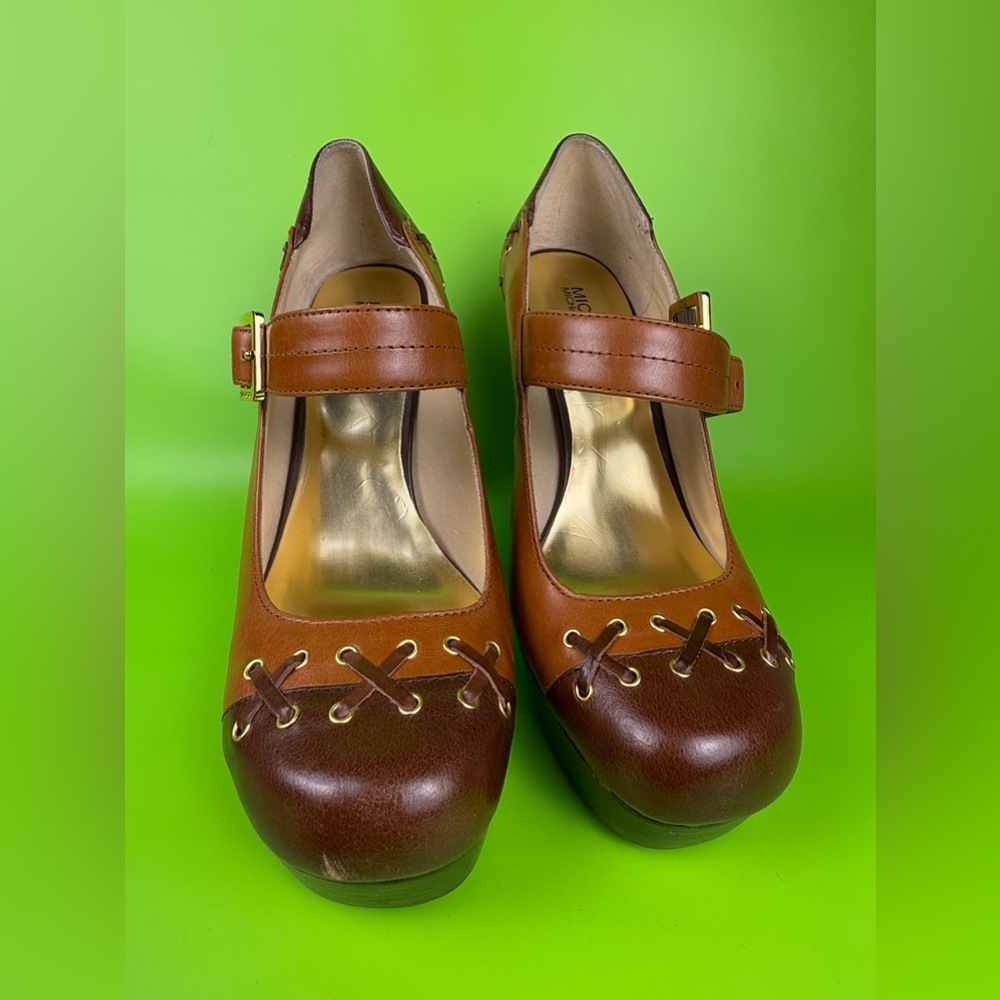 Brown Leather Mary Jane Shoes - Gem